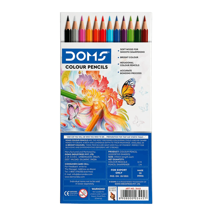 DOMS color pencils – 12 Shades - Growth Mitra - An Art Store