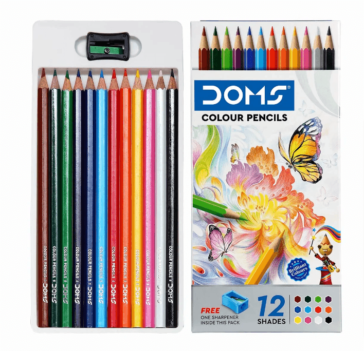 DOMS color pencils – 12 Shades - Growth Mitra - An Art Store